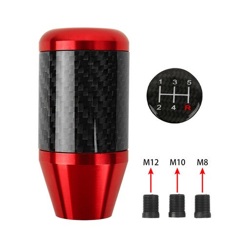 Modified Carbon Aluminum Alloy Car Gear Stick Shift Knob Shifter Lever ...