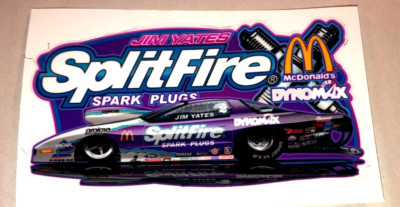 Jim Yates SPLITFIRE McDonalds Dynomax Pro Stock NHRA Racing Decal ...