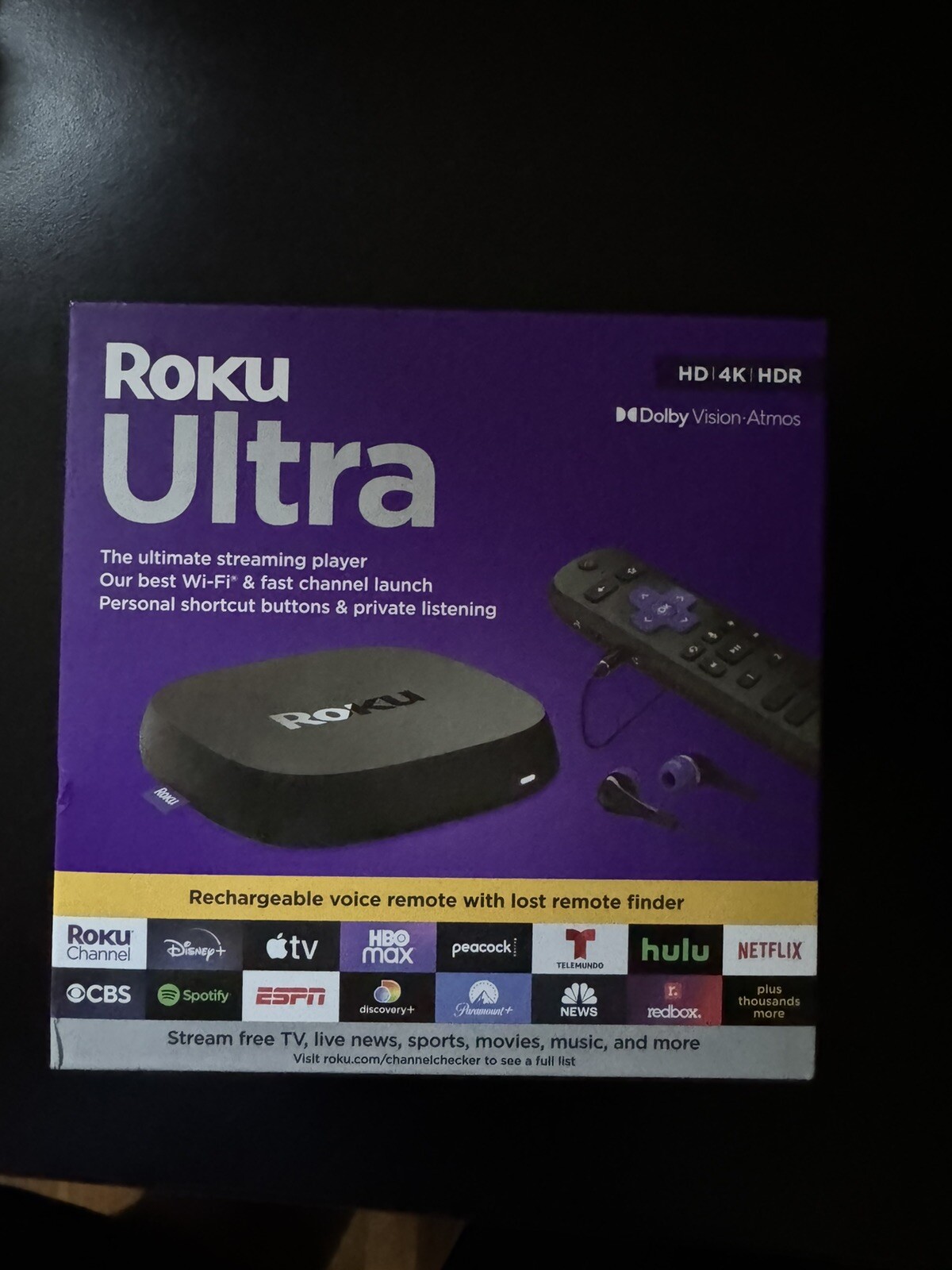 Roku Ultra 2022 4K/HDR/Dolby Vision Streaming Device 829610005225 | eBay