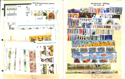 New Zealand Stamp Collection on 4 Pages Mint NH Sets & Sheets, 1983 ...