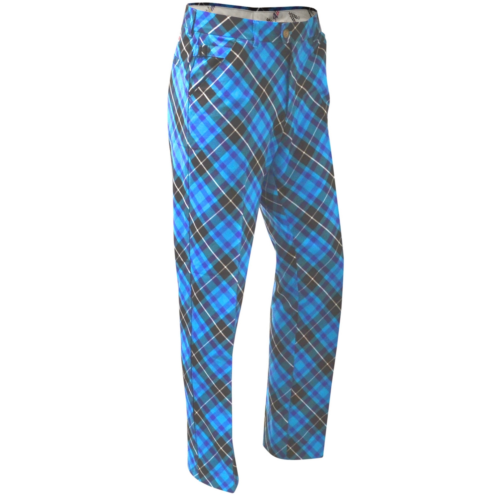 Royal and Awesome Men`s Golf Pants Blue Plaid Trews Tartan Golf Pants ...