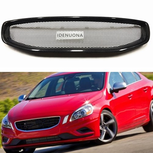 1x Black Carbon Fiber Front Bumper Grille Mesh For Volvo S60 V60 2011 ...