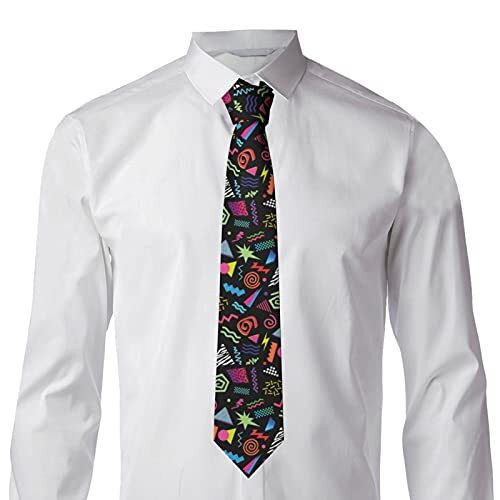 Mens Funny Neckties Crazy Neck Ties Formal Party Tie for Hipster 80s ...