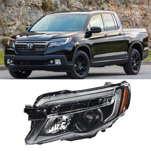 Left Chrome LED Headlights w/DRL For 2016-21 Honda Pilot 17-21 ...