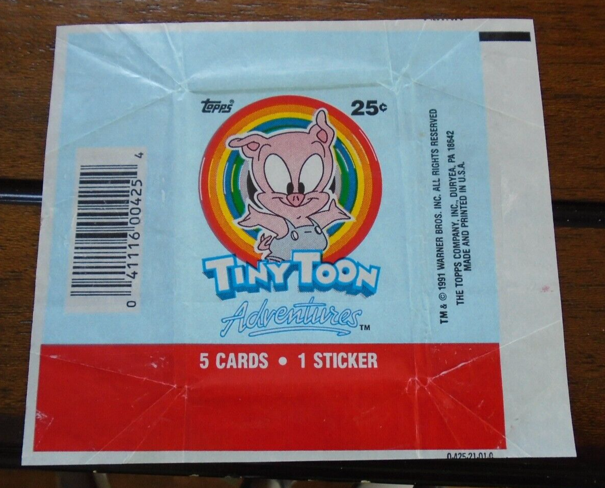 Tiny Toon Adventures Pig wax pack wrapper 1991 Topps | eBay
