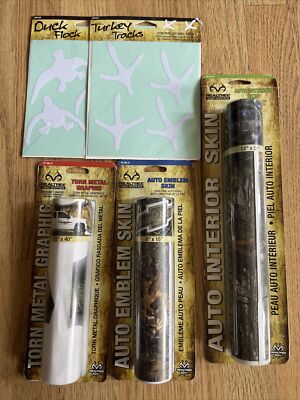 Realtree Xtra Camo Graphics Automotive Vinyl Wrap Decals Lot Of 5 Brand ...