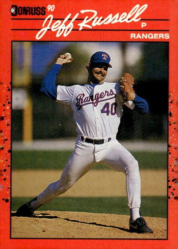 1990 Donruss #284 Jeff Russell - Texas Rangers | eBay