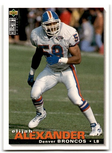 1995 Upper Deck Collector's Choice Elijah Alexander RC Denver Broncos ...