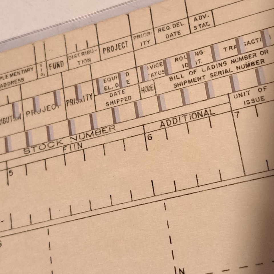 Vintage UNIVAC 1967 Module + Mechanical Data Card (Punched) | eBay