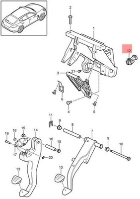 Genuine PORSCHE Sensor Module Brake Pedal 97060645100 | eBay