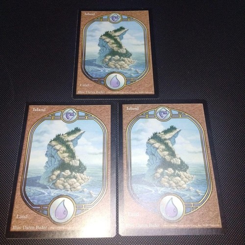 Mtg Unglued Island 3 Piece Set Basic Land | eBay