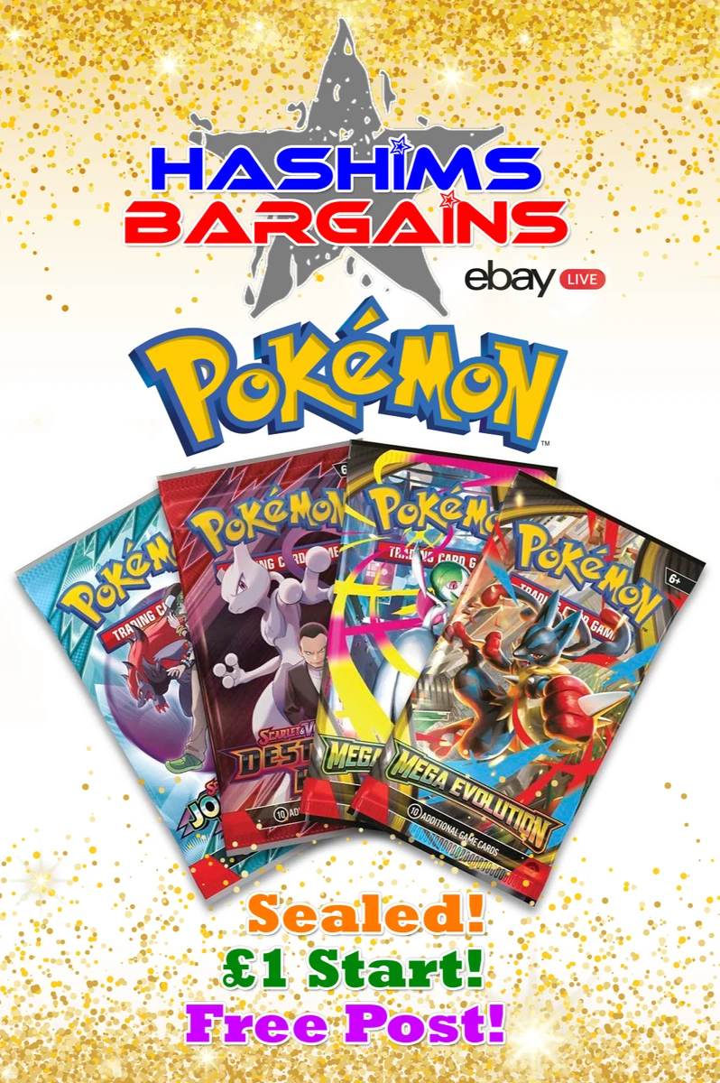 POKEMON TCG SEALED PACKS BUNDLES AND MORE!! DESTINED MEGA SHOW LET'S GO ...