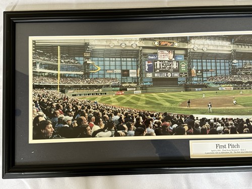 Milwaukee Brewers First Pitch at Miller Park April 6, 2001 Panoramic ...