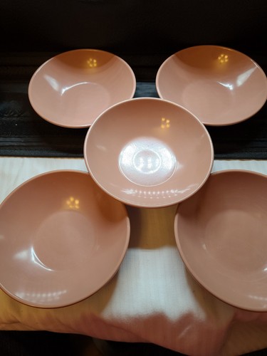 Set of 5 Stetson Melamine Dinnerware Plum 4¾” Dessert Berry Bowls | eBay