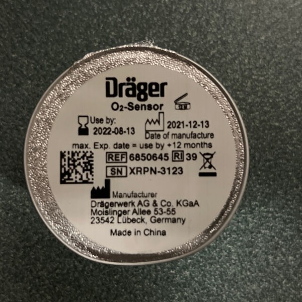 Dräger Oxycell Oxygen Sensor Capsule for Evita XL/Evita 4/Evita 2 ...