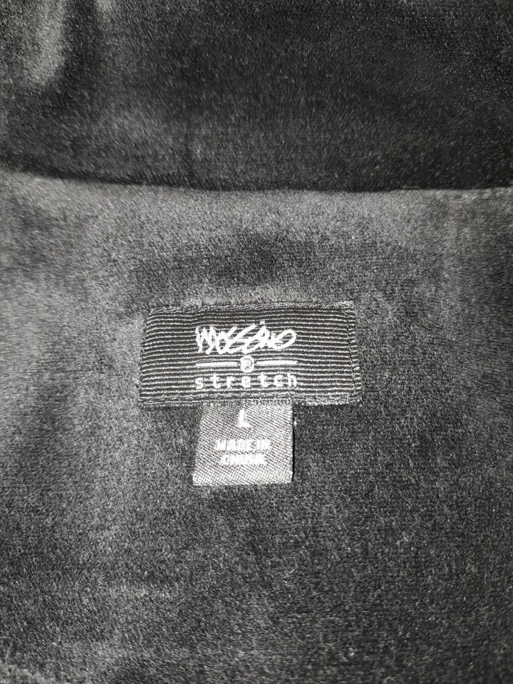 Mossimo Stretch Velour Velvet Blazer Size Large Black High Collar ...