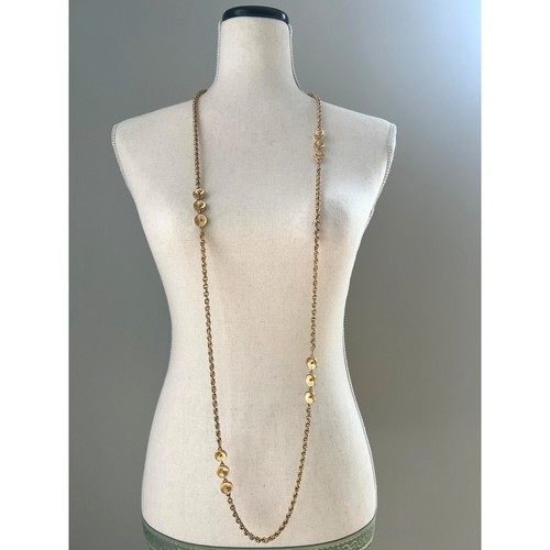 Vintage Monet Retro Long Opera Length Gold Tone Rope Chain Necklace 54 ...