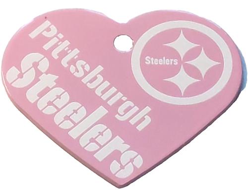 Pittsburgh Steelers Team Logo Pink Heart Charm/Tag | eBay