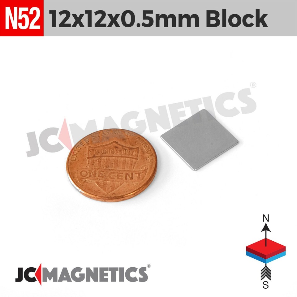N52 Super Strong Rare Earth Neodymium Magnet Blocks Squares Thin Small ...