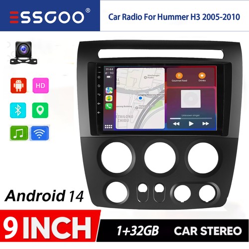 9" Car Stereo Carplay Radio For Hummer H3 2005-2010 Android14 GPS WIFI ...