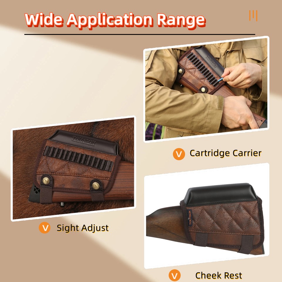 Tourbon Hunting Rifle Cheek Rest Riser .22cal Ammo Holder-fit Henry ...