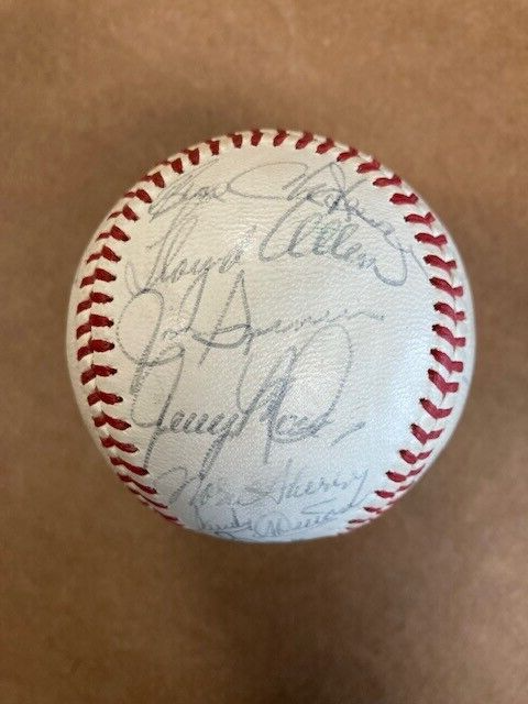 Autographed 1971 California Angels Team Baseball(23sig)Lefty Phillips ...