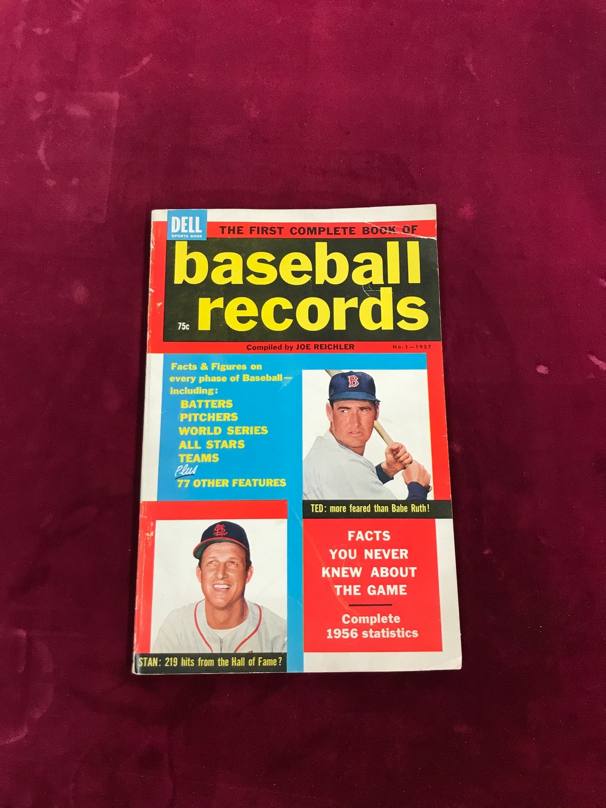 1957 Dell Sports Book 'THE FIRST COMPLETE BOOK OF BASEBALL RECORDS' No ...