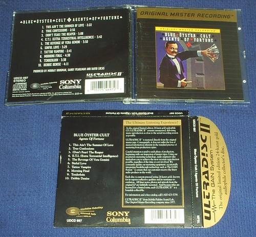 Agents Of Fortune Blue Oyster Cult MFSL 24 KT Gold CD W/ J Card OOP ...