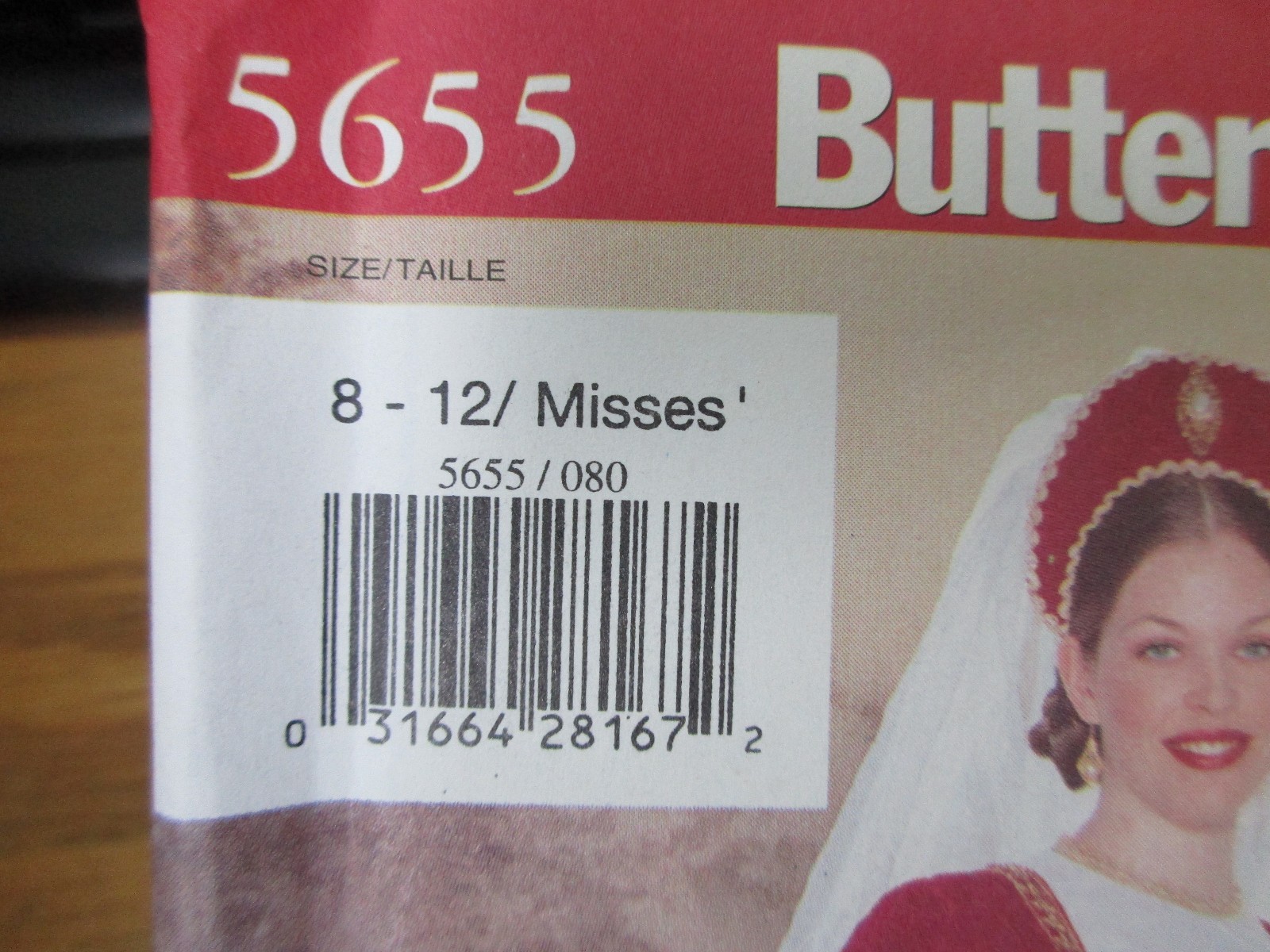 Butterick 5655 Renaissance Costume Dress Pattern Uncut Ladies Size 8 10 ...