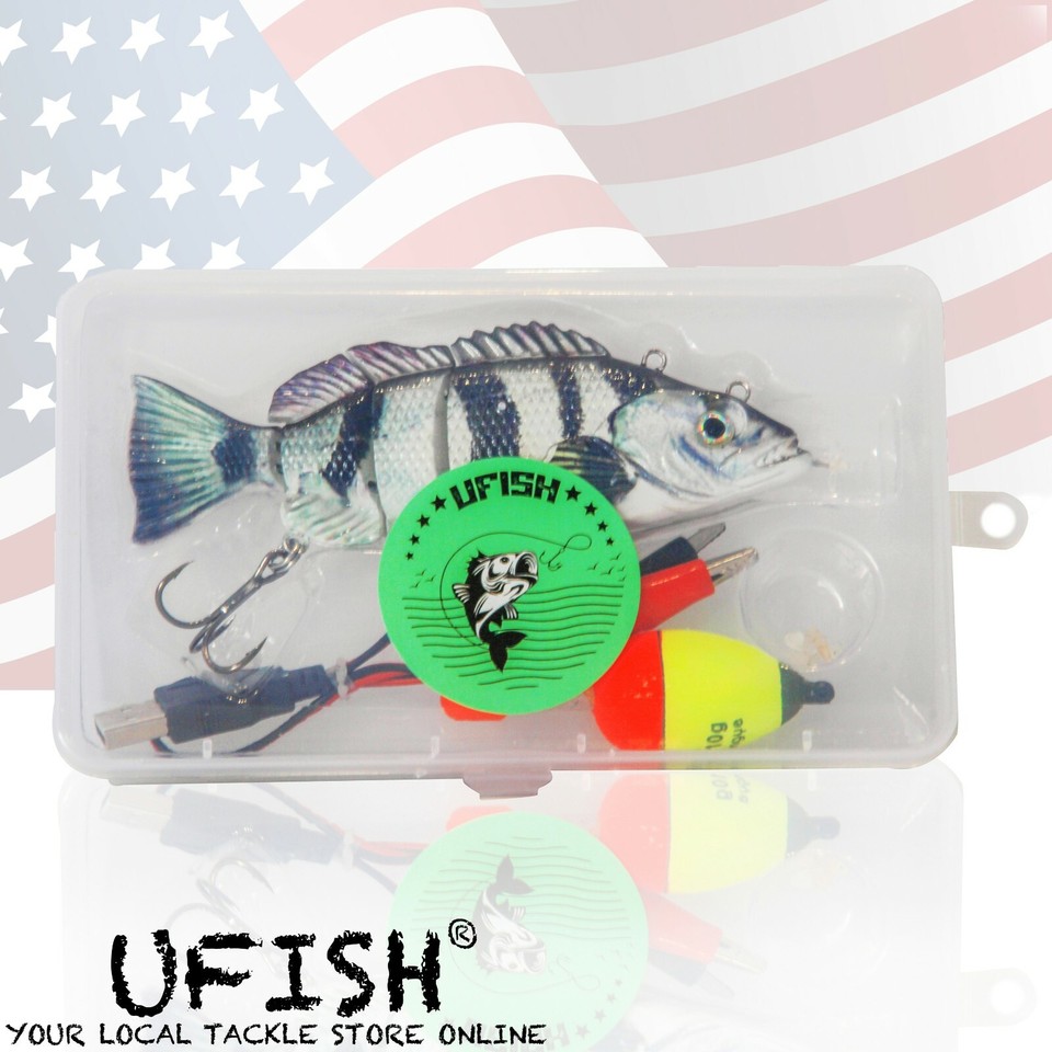 Large Robotic Lure Animated Swimbait Electric USB Wobbler Self Swimming ...