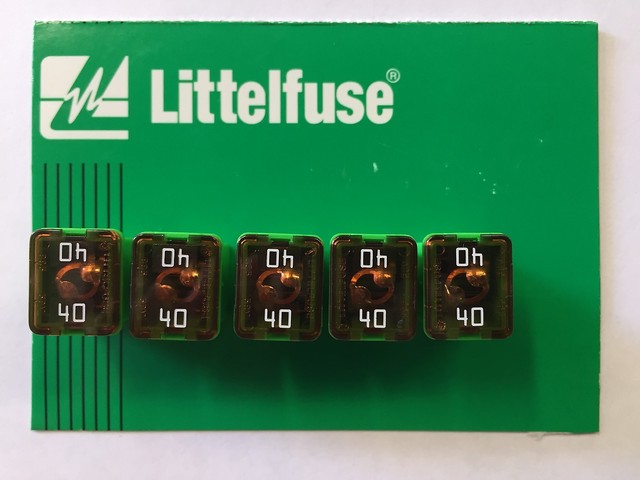 Set of 5 Genuine Littelfuse Automotive J Case 40 Amp 58v Low Profile ...