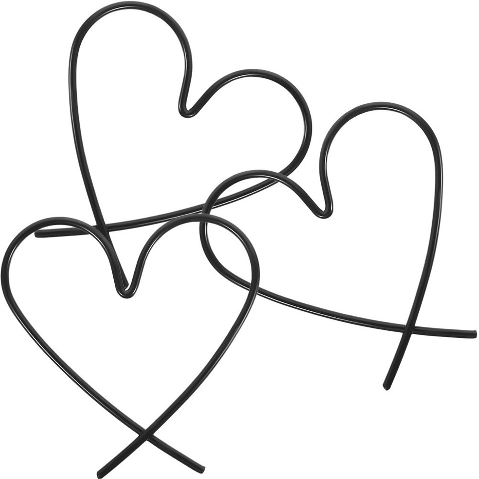 3 Pcs Heart Metal Wall Decor Iron Art for Living Room Home Decoration ...