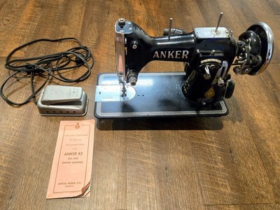 ANKER RZ VINTAGE SEWING MACHINE HEAVY INDUSTRIAL WITH PEDAL & MANUAL ...