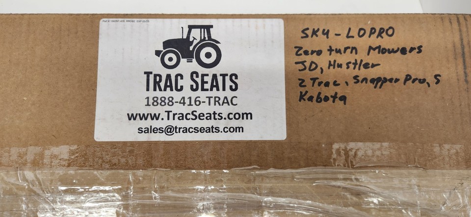 Trac Seats Seat Suspension Kit for Spartan RZ Series & Walker Zero Turn ...