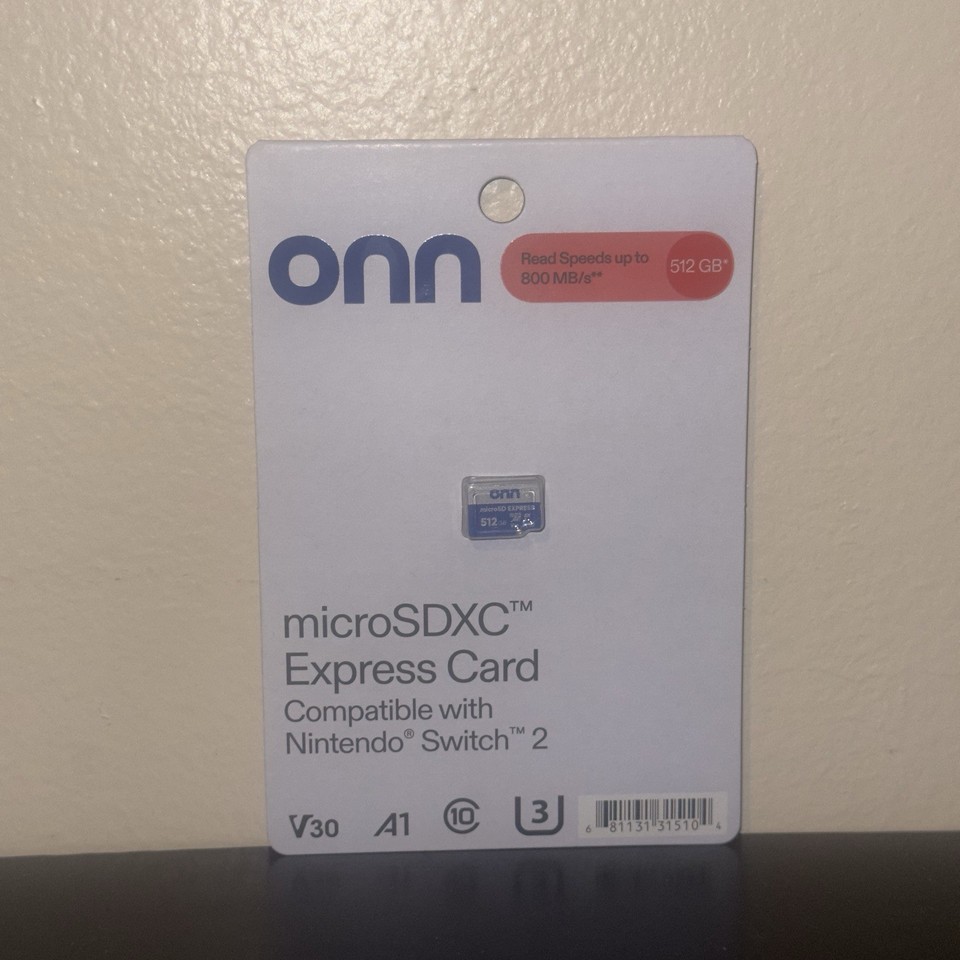 ONN 512 GB MicroSD Express Card For Nintendo Switch 2 In Hand - SHIPS ...