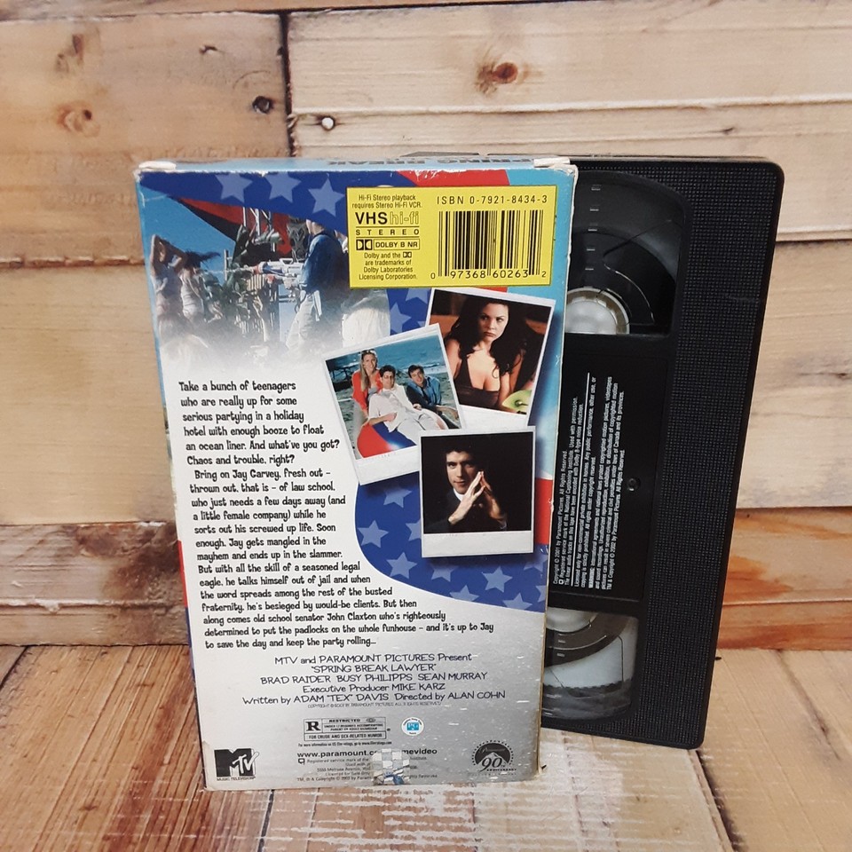 Spring Break Lawyer VHS Used Comedy Brad Raider Sean Murray 90s Cult | eBay