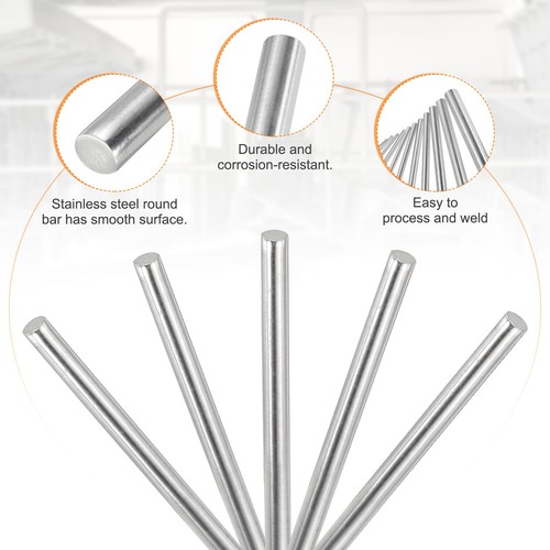 4Pcs 304 Stainless Steel Rods 12mm x 200mm Round Metal Solid Rod | eBay