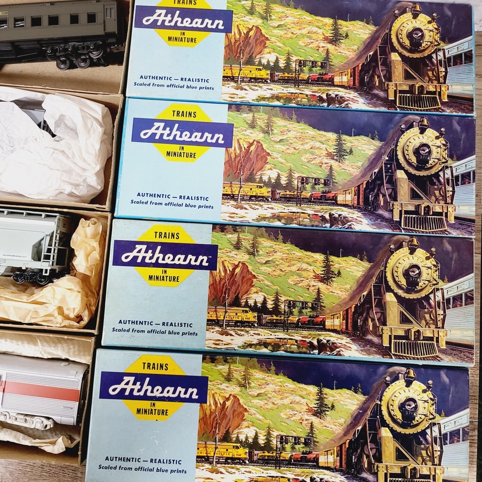 VINTAGE ATHEARN HO 4x UNION SANTA NEW HAVEN TRAIN MODEL KIT RAILROAD ...