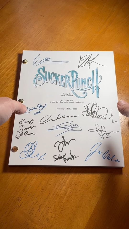 Sucker Punch Script Signed - Autograph Reprints | eBay