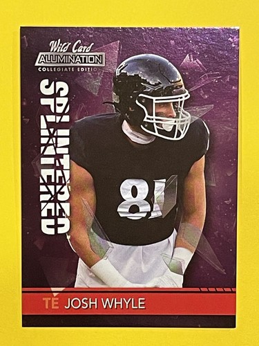 Josh Whyle 2021 Wild Card Alumination NIL Collegiate Splintered Purple ...