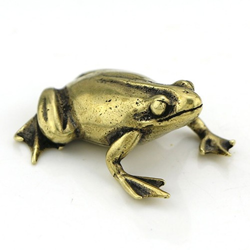 Solid Brass Frog Figurine Small Statue Animal Figurines Toys House ...