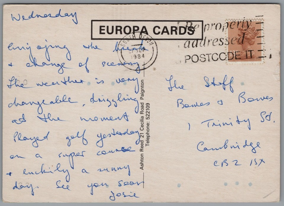 Multiview of Paignton Devon England Postcard Postmark 1984 | eBay