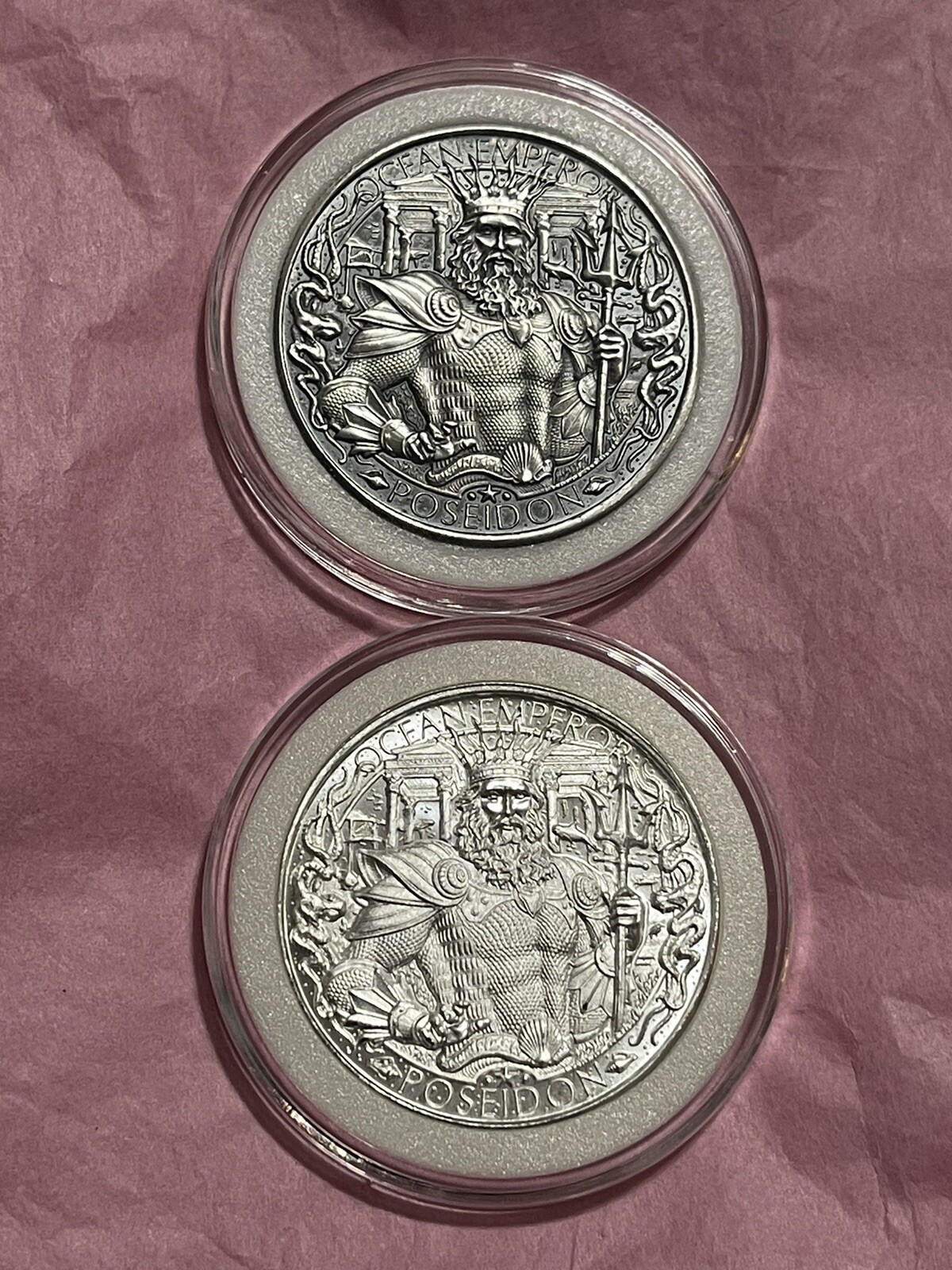 Poseidon God of the Sea Atlantis Coins Each: 1 Troy Oz .999 Fine Silver ...
