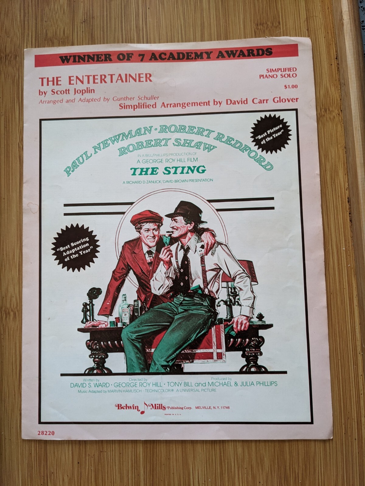 SCOTT JOPLIN Jazz Ragtime Piano Solo Sheet Music GLADIOLUS RAG / THE STING 1975 | eBay