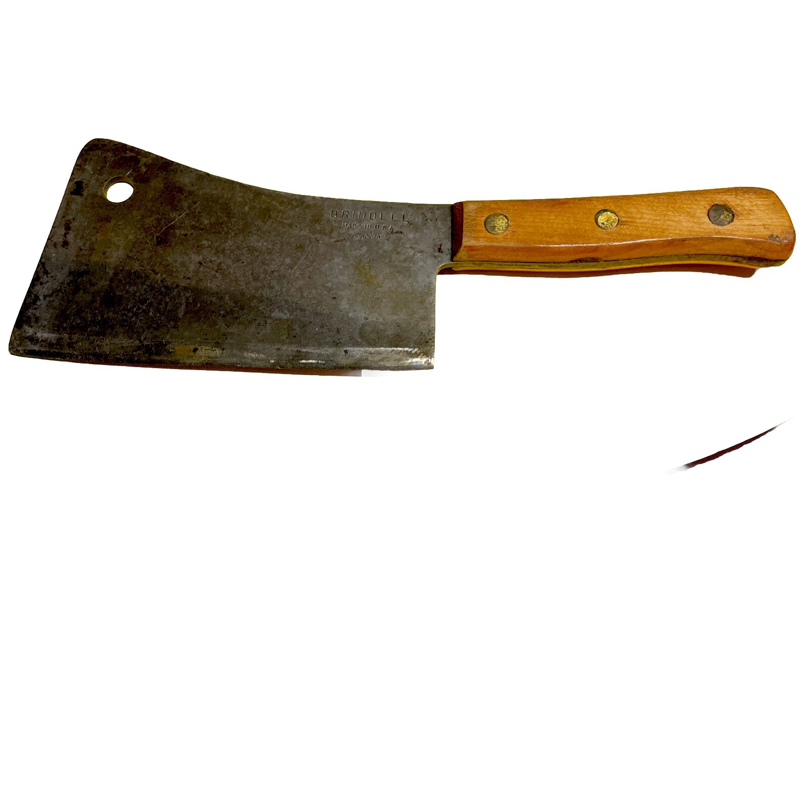 Vintage Briddell butchers meat cleaver bone Splitter #800 8” edged ...