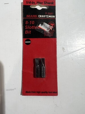 Vintage NOS Craftsman Slotted Screwdriver Bit 9 2587 | eBay