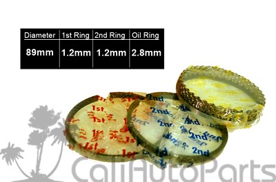 08-17 HONDA ACCORD 3.5L J35Y1 J32Y2 J32Z2 J35Z4 J35Z5 SOHC PISTON RINGS ...