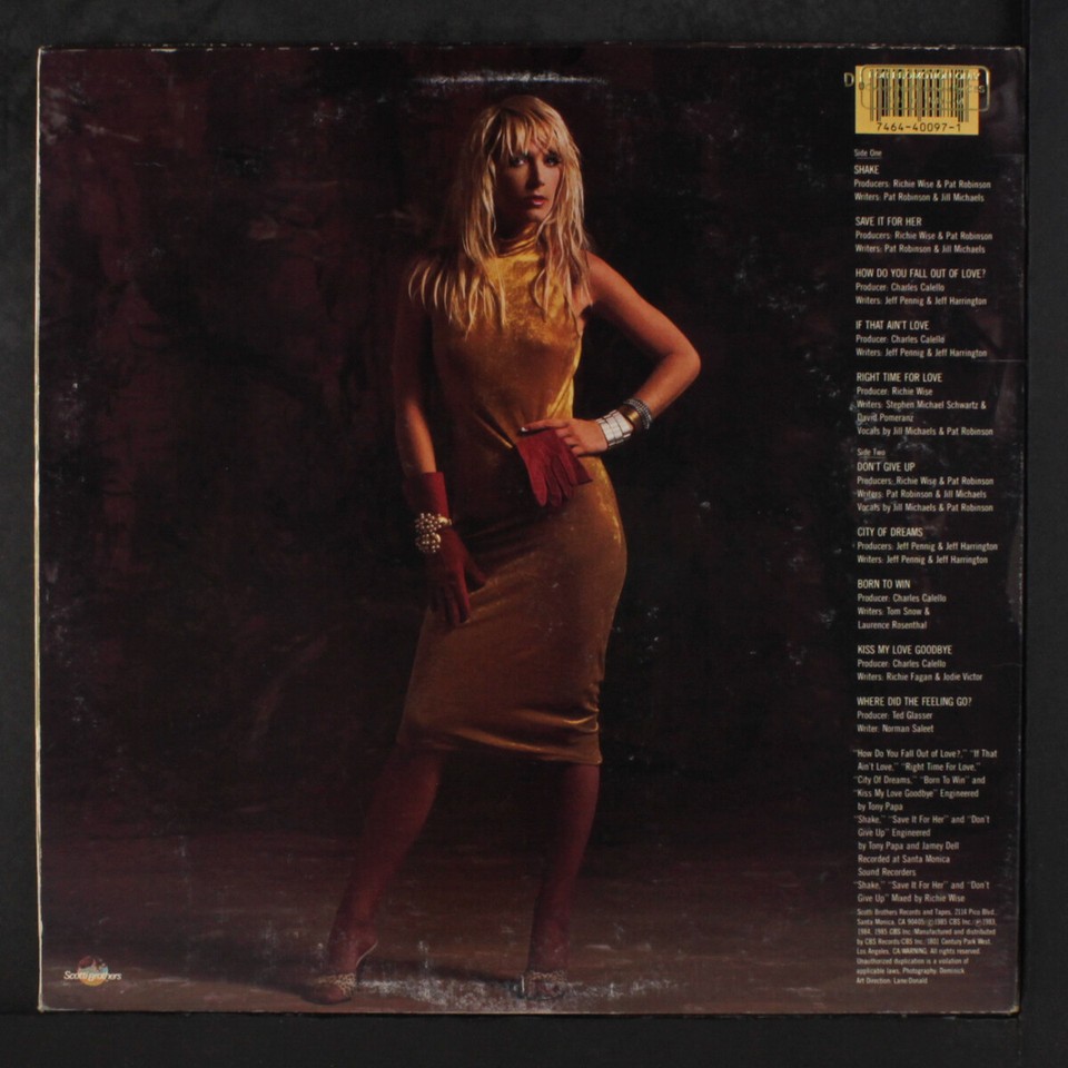 JILL MICHAELS: jill michaels SCOTTI BROTHERS 12" LP 33 RPM | eBay