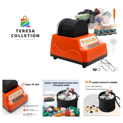 Complete Rock Tumbling Kit for Kids - Fun & Educational Gemstone ...