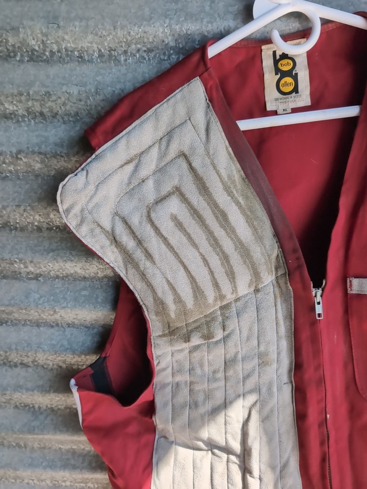 Vtg Bob Allen Shooting Vest Size XL Maroon Hunting Practice Pocket NICE ...